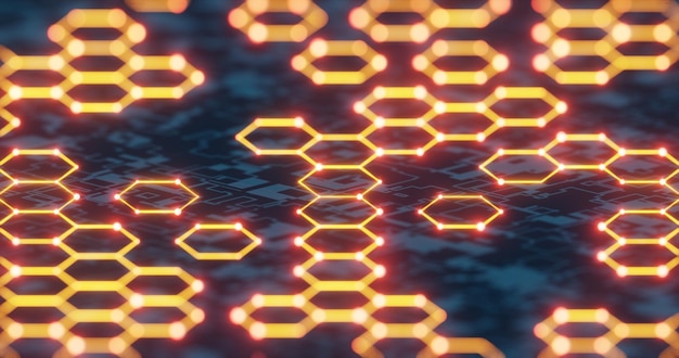 Premium Photo | Futuristic Hexagonal Network with Glowing Nodes and ... Premium Photo | Futuristic Hexagonal Network with Glowing Nodes and ...