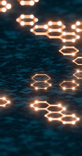 Premium Photo | Futuristic Hexagonal Network with Glowing Nodes and ... Premium Photo | Futuristic Hexagonal Network with Glowing Nodes and ...