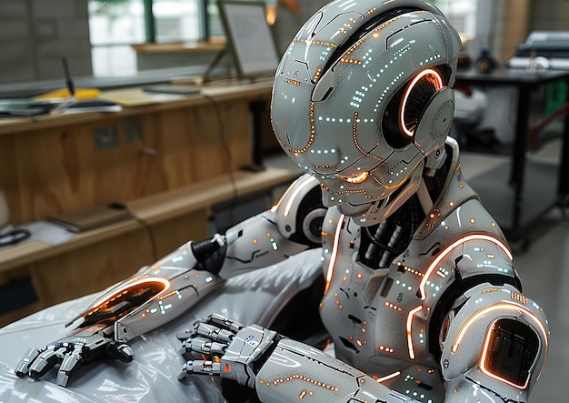 Futuristic Humanoid Robot with Advanced AI Sleek Design | Premium AI ... Futuristic Humanoid Robot with Advanced AI Sleek Design | Premium AI ...