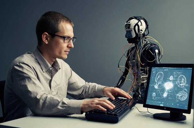 Premium Photo | Futuristic Neural Interface Experiment Premium Photo | Futuristic Neural Interface Experiment