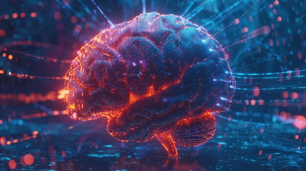 Futuristic Neural Network Visualization | Premium AI-generated image Futuristic Neural Network Visualization | Premium AI-generated image