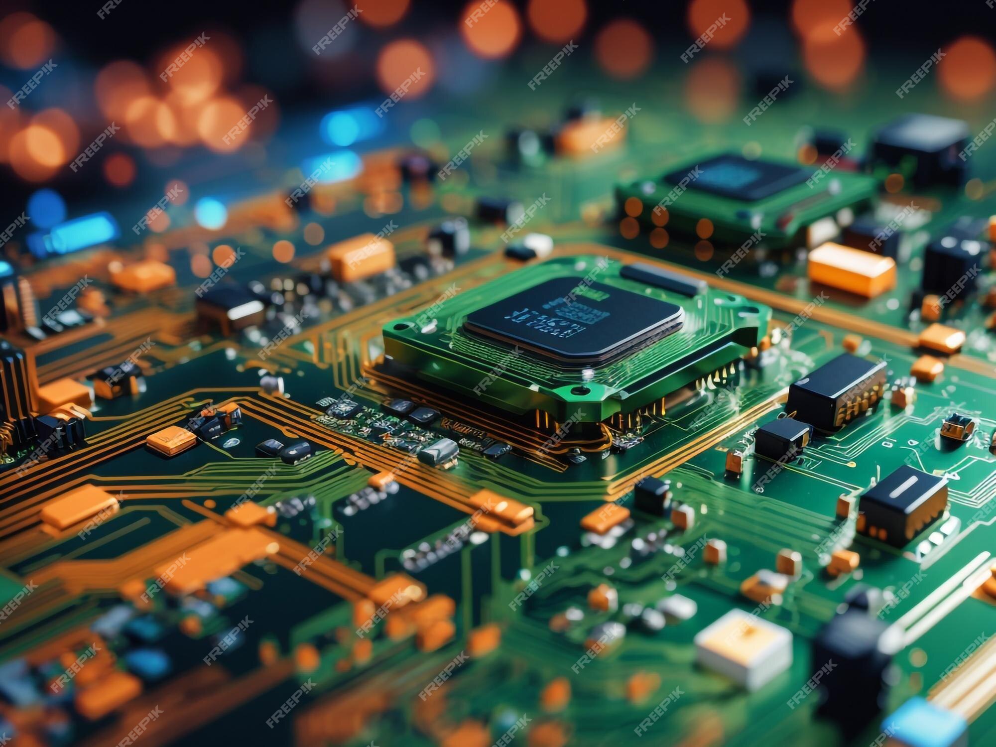 Premium AI Image | Futuristic Printed Circuit Board Server Circuit Premium AI Image | Futuristic Printed Circuit Board Server Circuit