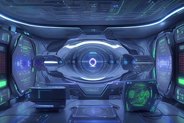 Premium AI Image | Futuristic Quantum Data Encryption Lab Premium AI Image | Futuristic Quantum Data Encryption Lab