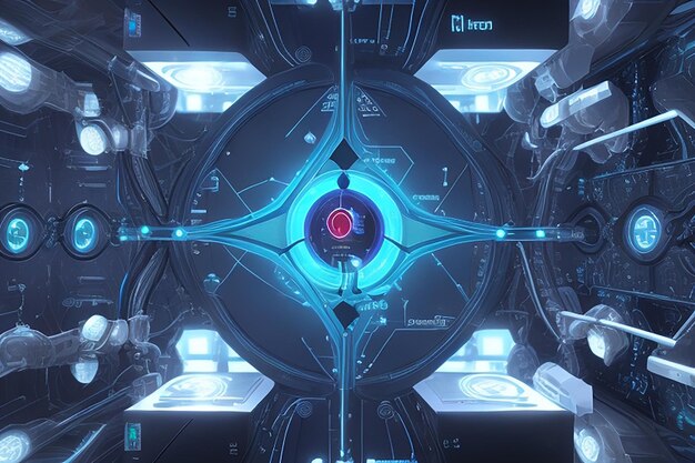 Premium AI Image | Futuristic Quantum Data Encryption Lab Premium AI Image | Futuristic Quantum Data Encryption Lab