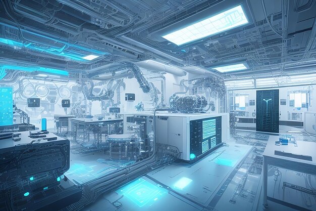 Premium AI Image | Futuristic Quantum Quantum Computing Lab Premium AI Image | Futuristic Quantum Quantum Computing Lab