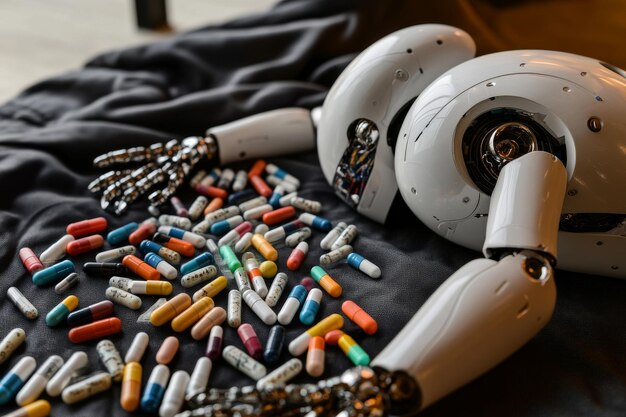 Futuristic Robotic Arm Sorting Medications Highlighting Precision in ... Futuristic Robotic Arm Sorting Medications Highlighting Precision in ...