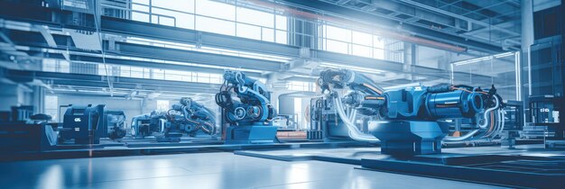 Premium Photo | Futuristic Robotic Assembly Line Efficiency Premium Photo | Futuristic Robotic Assembly Line Efficiency