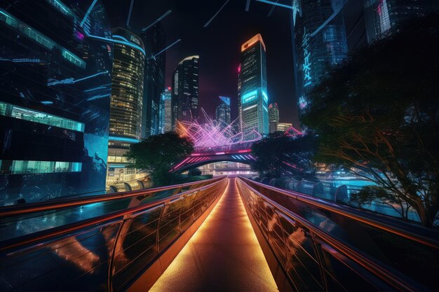 Premium AI Image | Futuristic scenario of urban and technological ... Premium AI Image | Futuristic scenario of urban and technological ...