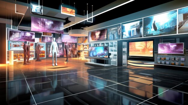 Premium Photo | Futuristic Shopping Experience Interactive Retail Unleashed Premium Photo | Futuristic Shopping Experience Interactive Retail Unleashed