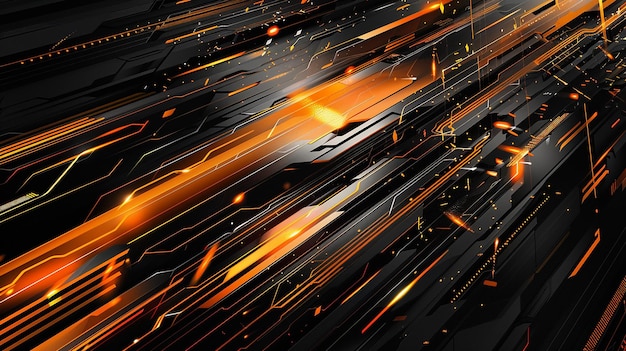 Premium Photo | Futuristic Techscape Abstract orange Premium Photo | Futuristic Techscape Abstract orange