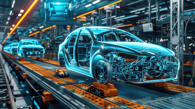 A futuristic visualization of smart factories revolutionizing electric ... A futuristic visualization of smart factories revolutionizing electric ...