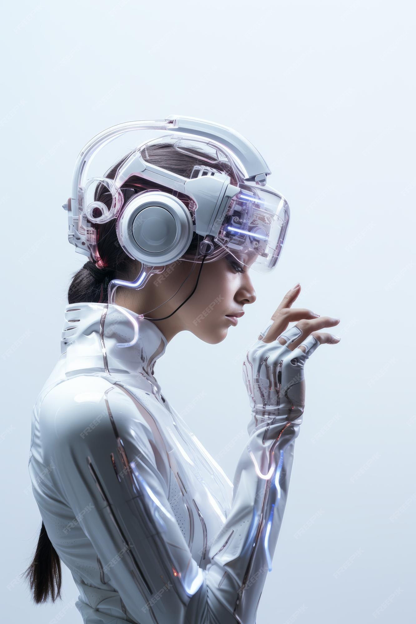 Premium Photo | Futuristic woman modelcreated with generative AI Premium Photo | Futuristic woman modelcreated with generative AI