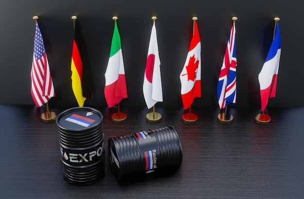 Premium Photo | G7 countries against russia oil flags of g7 countries ... Premium Photo | G7 countries against russia oil flags of g7 countries ...