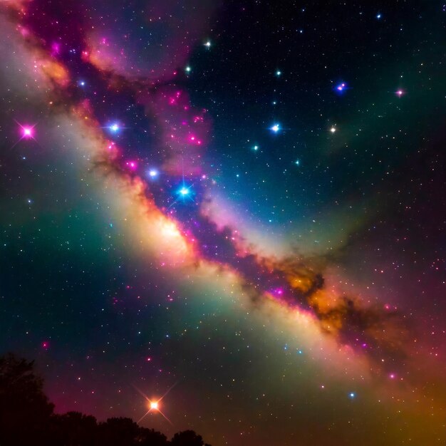 Galaxy filled with colorful nebulas bright stars planets | Premium AI ... Galaxy filled with colorful nebulas bright stars planets | Premium AI ...