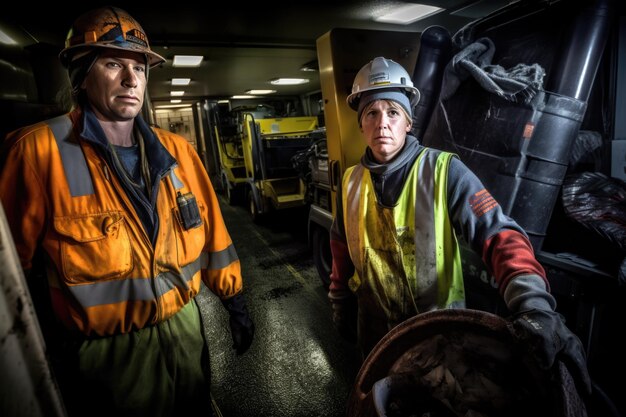 Premium Photo | Garbage collector Two garbagemen working together on ... Premium Photo | Garbage collector Two garbagemen working together on ...
