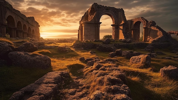 Premium AI Image | Generative AI Ancient Ruins Combine landscapes with ... Premium AI Image | Generative AI Ancient Ruins Combine landscapes with ...
