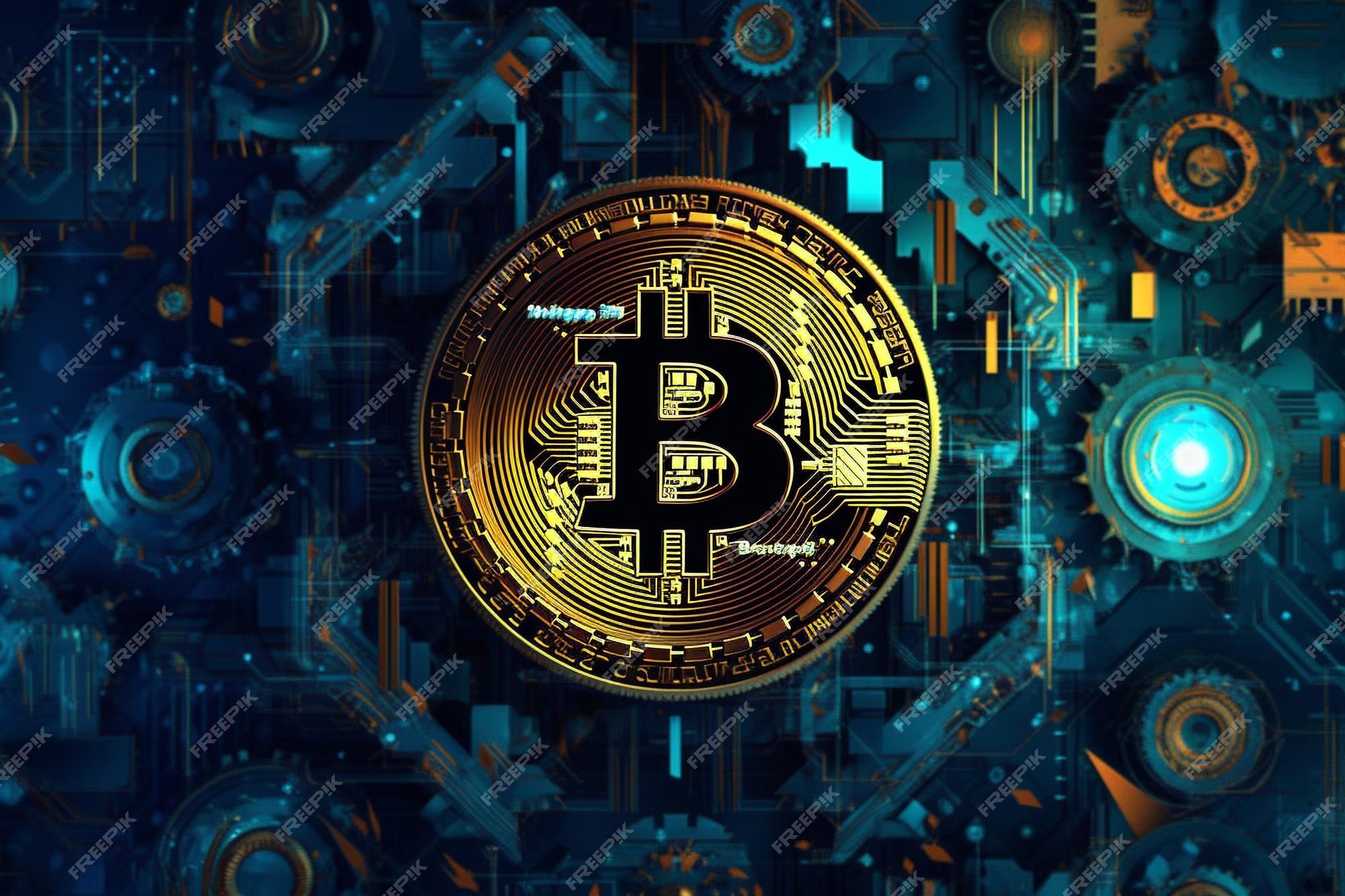 Premium AI Image | Generative ai Bitcoin close up illustration Premium AI Image | Generative ai Bitcoin close up illustration