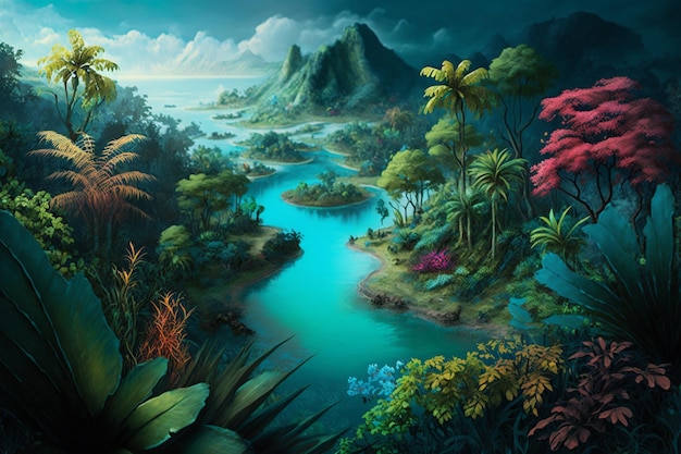 Premium AI Image | Generative AI Crafting Harmonious Ecosystems Premium AI Image | Generative AI Crafting Harmonious Ecosystems