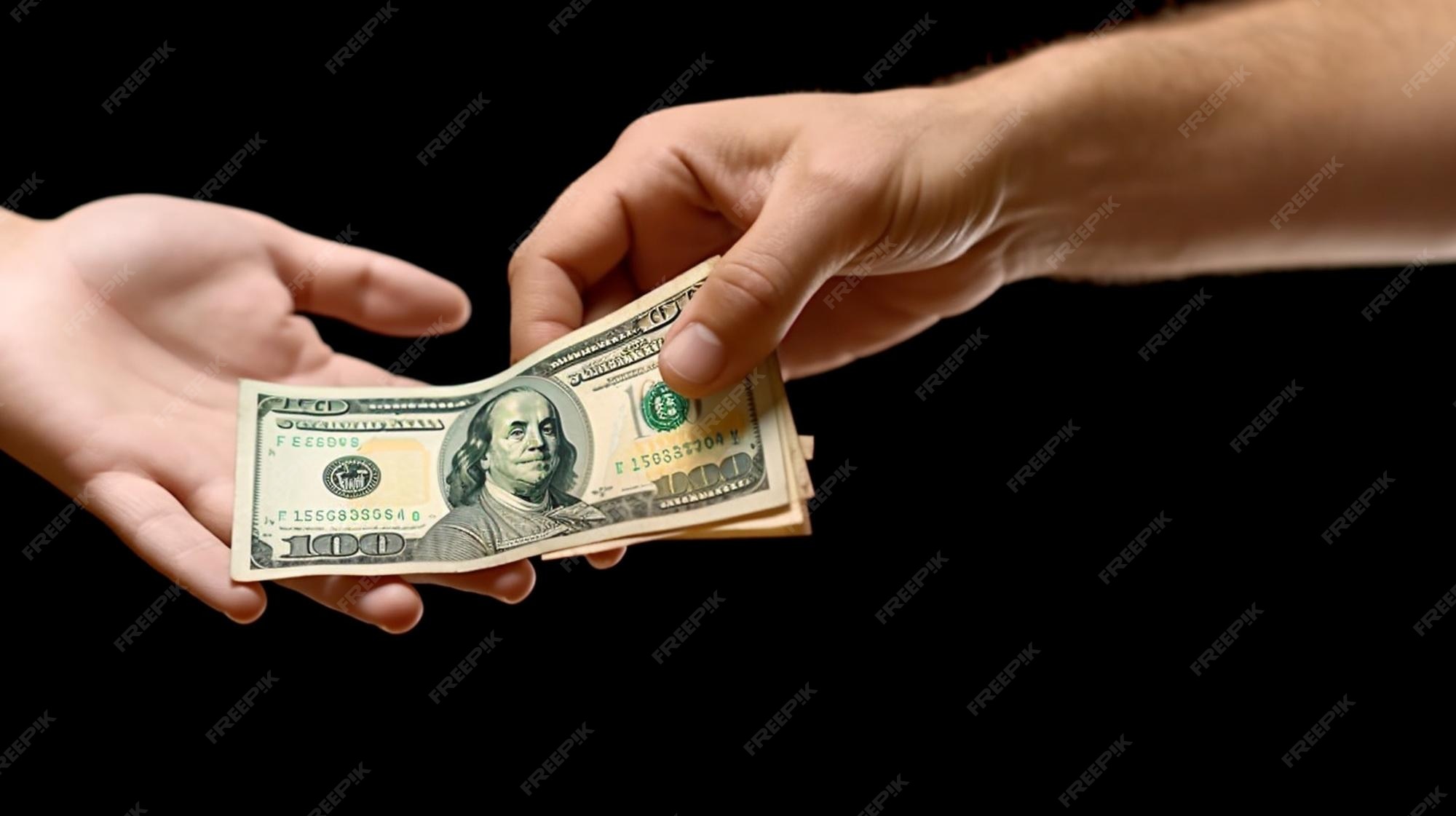 Premium Photo | Generative AI human hands holding money dollars 100 US ... Premium Photo | Generative AI human hands holding money dollars 100 US ...