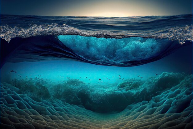 Premium Photo | Generative ai illustration of ocean depth underwater ... Premium Photo | Generative ai illustration of ocean depth underwater ...