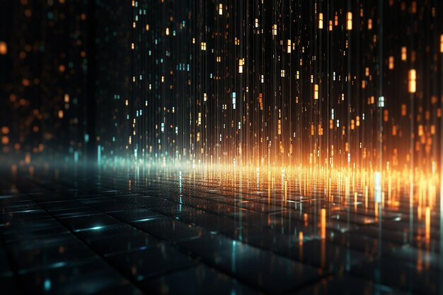 Premium Photo Generative Ai Image Of Abstract Modern Technology Background With Binary Code