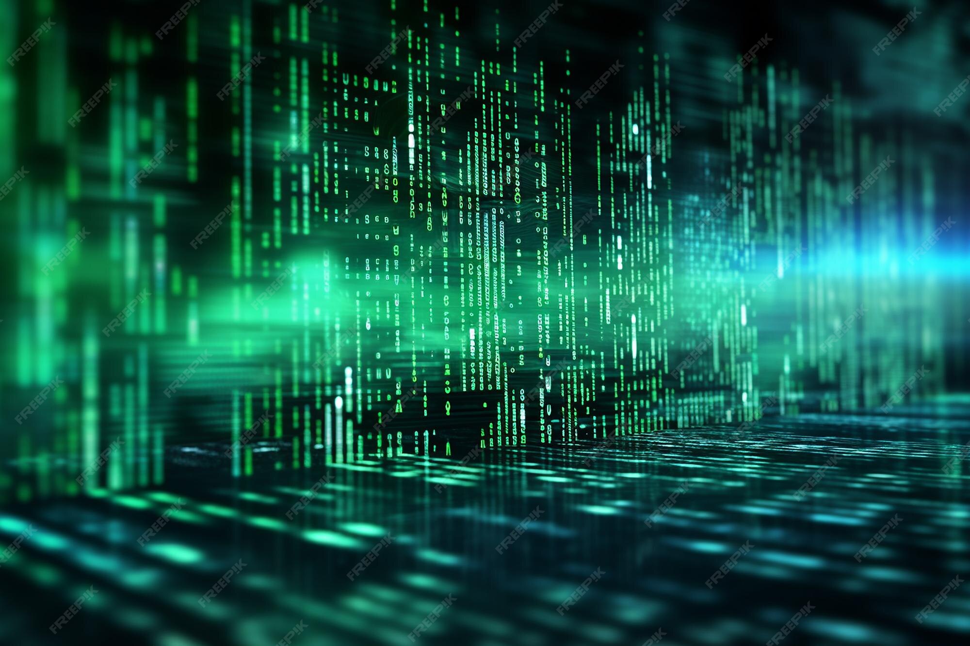 Premium Photo Generative Ai Image Of Abstract Technology Background With Binary Matrix Data On