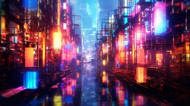 Premium AI Image | Generative AI Neon Dreamscape Premium AI Image | Generative AI Neon Dreamscape