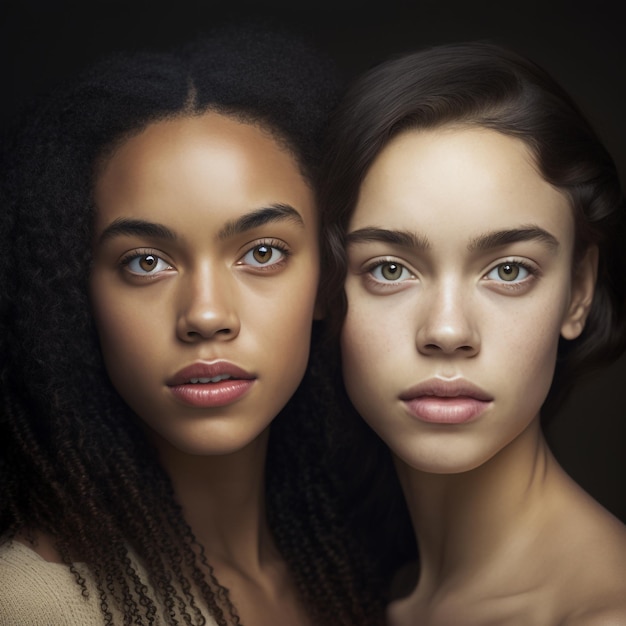 Premium AI Image | Generative ai portrait two women sisters posing ... Premium AI Image | Generative ai portrait two women sisters posing ...