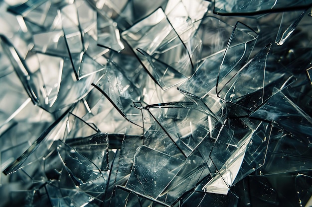 Generative Ai On Theme Of Beautiful Texture Broken Glass For Design Natural Abstract Background