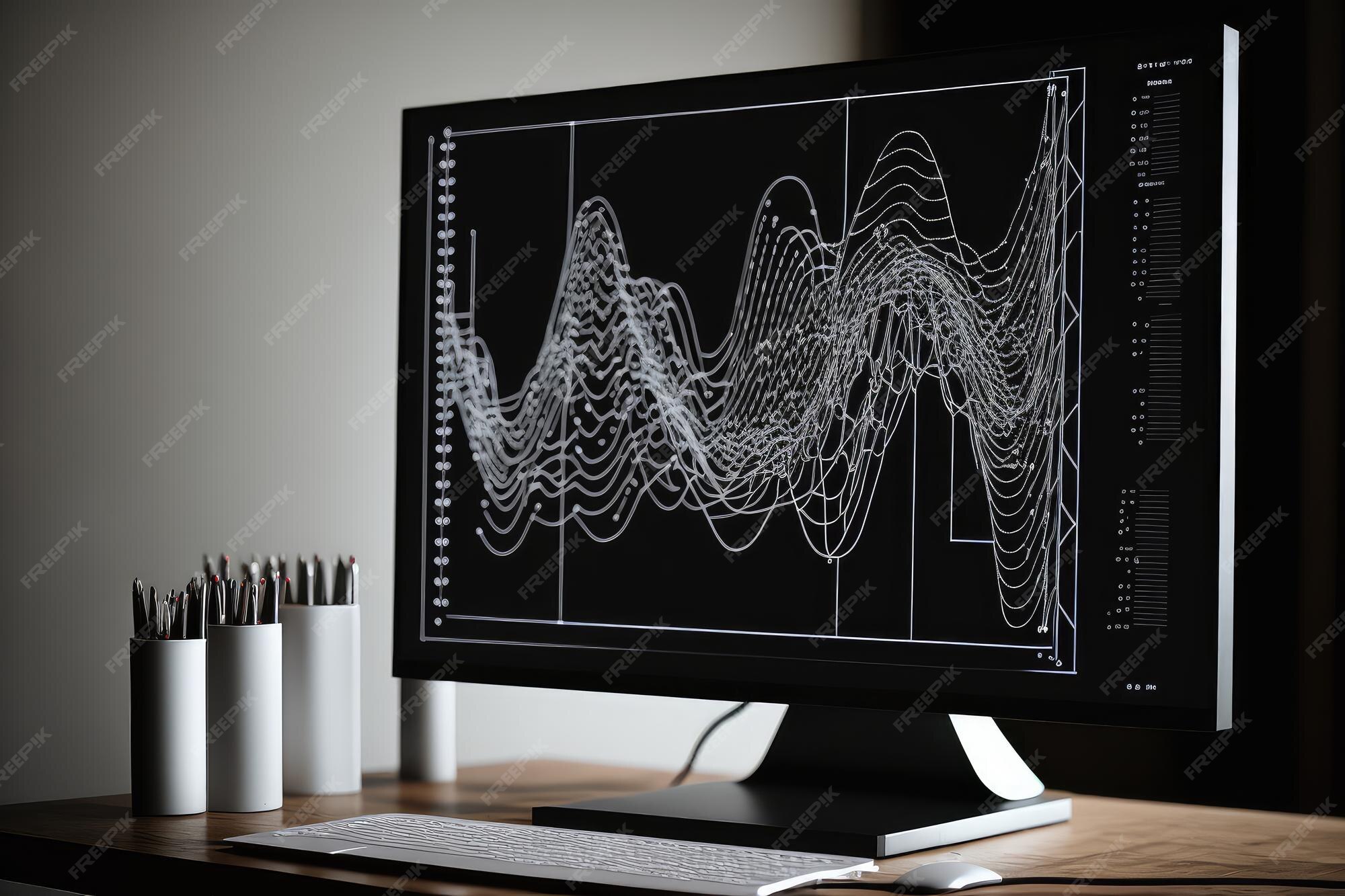 Premium Ai Image Genetic Programming Algorithm Creating Series Of Lines And Shapes On Computer