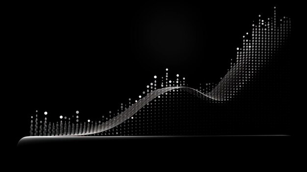 Premium Photo Geometric Decrease Graph Black And White Image 0873