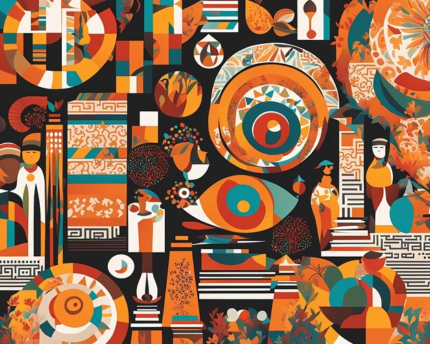 Premium AI Image | geometric illustrations AI generated Premium AI Image | geometric illustrations AI generated