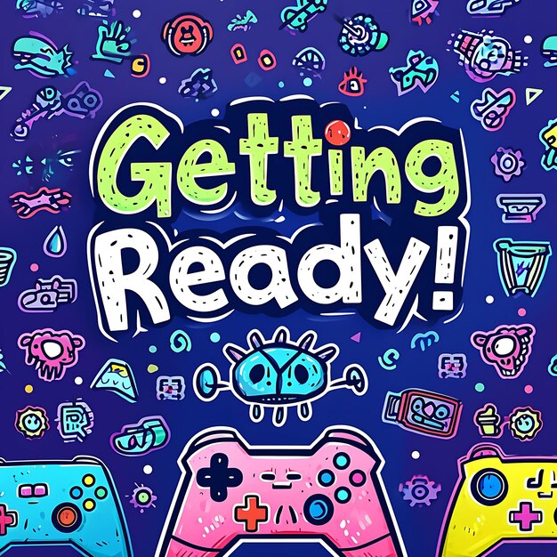 Premium AI Image | Getting Ready Text With Rotating Effect Playful ... Premium AI Image | Getting Ready Text With Rotating Effect Playful ...
