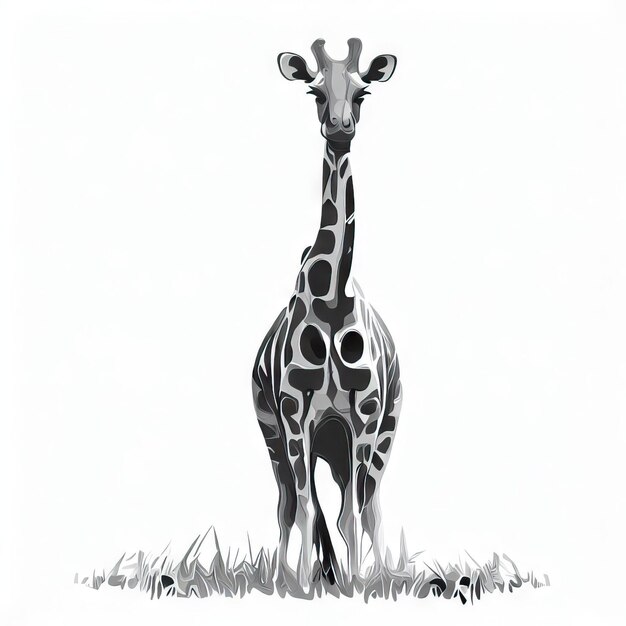 Premium AI Image | Giraffe's Monochrome Vantage Point Generative AI Premium AI Image | Giraffe's Monochrome Vantage Point Generative AI