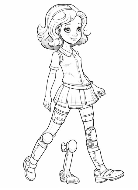 Premium Ai Image A Girl With A Broken Leg And A Broken Leg In Her Hand Generative Ai