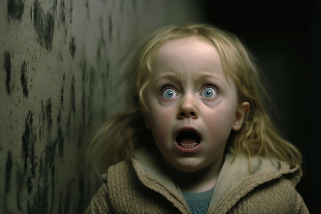 Premium AI Image | A girl with a surprised look on her face Premium AI Image | A girl with a surprised look on her face