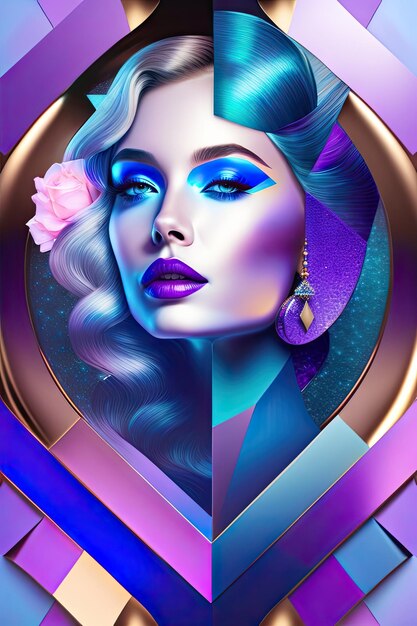 Premium AI Image | Glamorous double exposure portrait of a beautiful woman Premium AI Image | Glamorous double exposure portrait of a beautiful woman