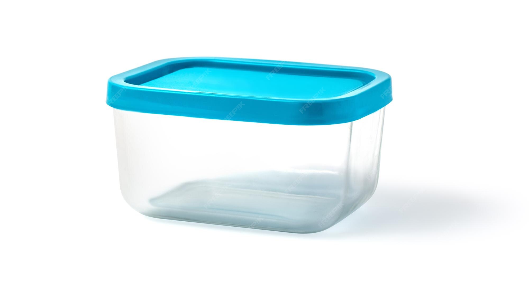 Premium Photo Glass Food Container Isolated On White