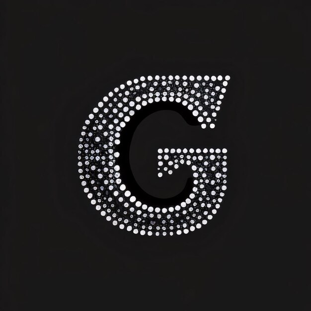 Premium Photo Glittering Letter G With Diamonds On Black Background