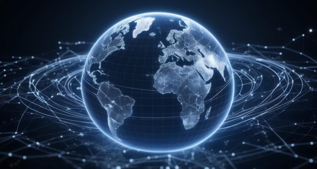 Premium Photo | Global Connectivity The Future of Networked World Premium Photo | Global Connectivity The Future of Networked World