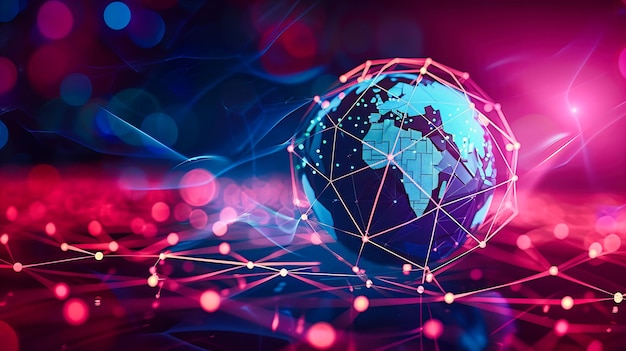 Premium Photo | Global connectivity visualized where digital networks ... Premium Photo | Global connectivity visualized where digital networks ...