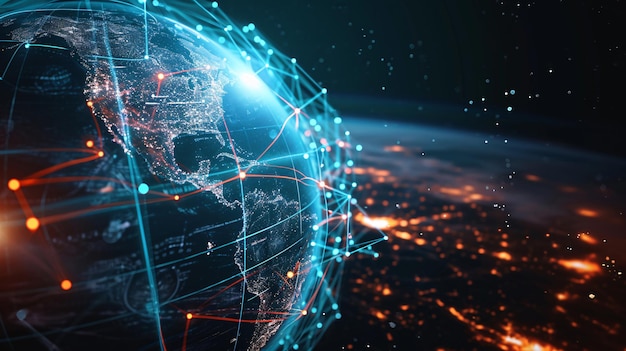 Premium Photo | Global Internet network connectivity concept map Premium Photo | Global Internet network connectivity concept map