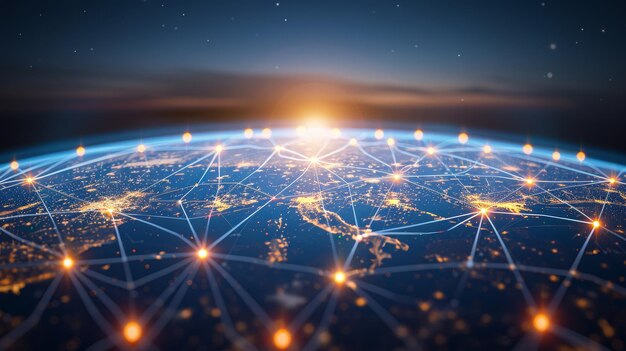Global Network of Connected Cities Illuminated by a Distant Sun ... Global Network of Connected Cities Illuminated by a Distant Sun ...