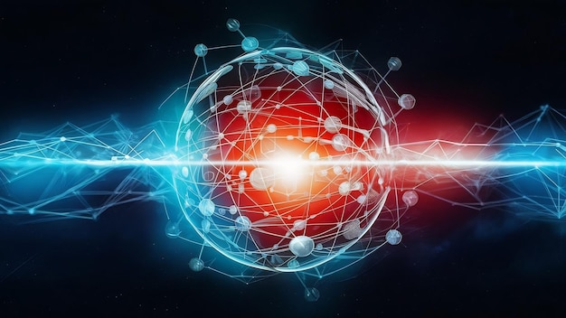 Global network connection and data exchanges on internet network ...