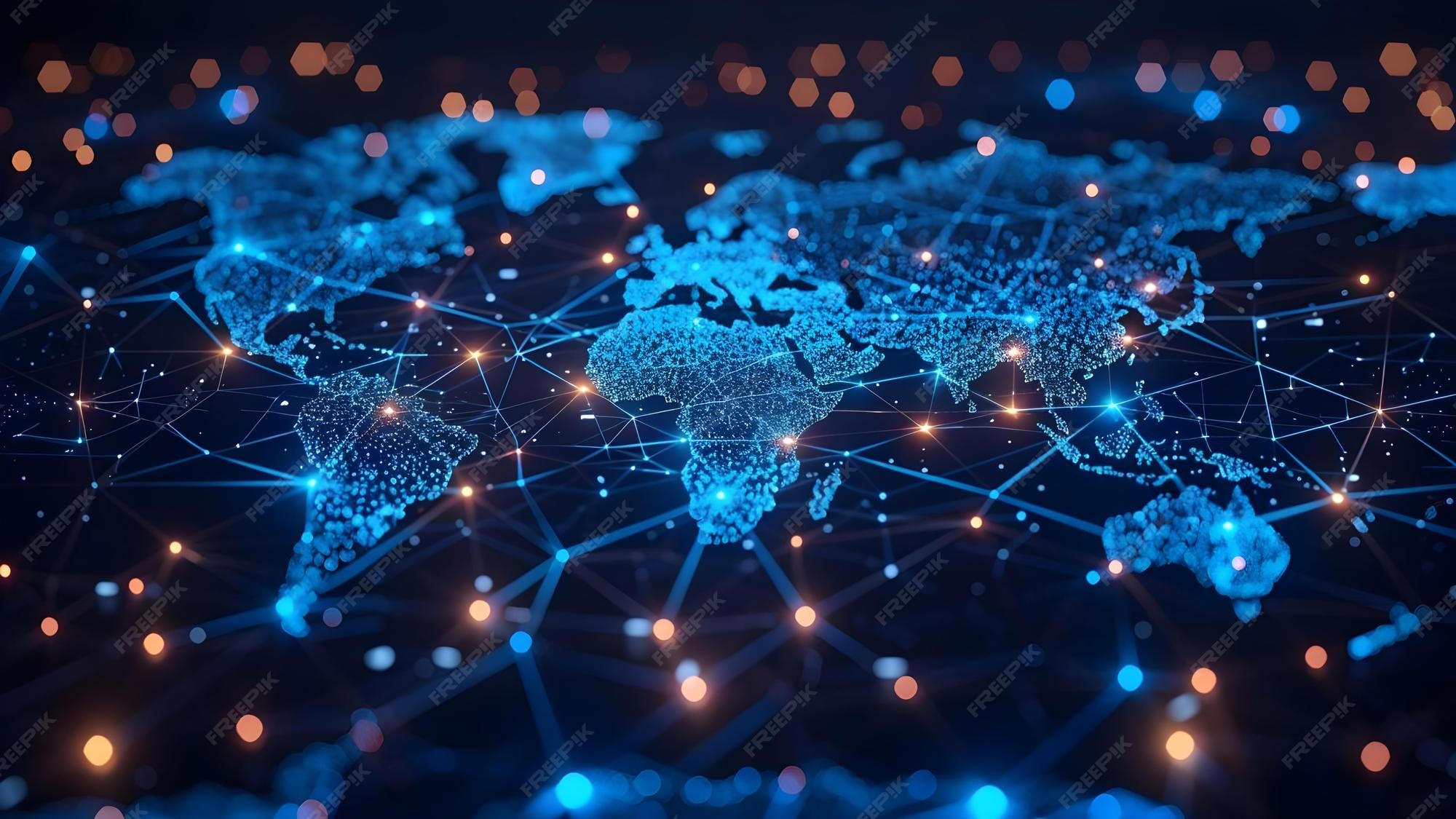 Premium Photo Global Network Connection Through Big Data Analytics On