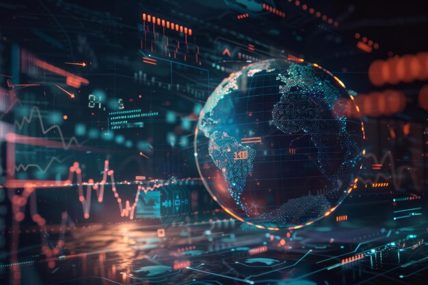 Global Network and Data Visualization | Premium AI-generated image Global Network and Data Visualization | Premium AI-generated image