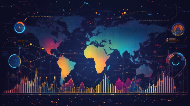 Global Network Data Visualization | Premium AI-generated image Global Network Data Visualization | Premium AI-generated image