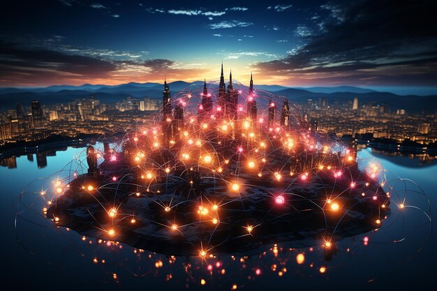 Premium Photo | Global World Network and Telecommunication Premium Photo | Global World Network and Telecommunication