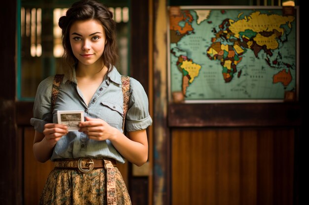Premium AI Image | GlobeTrotter Woman Ready to Conquer the World Premium AI Image | GlobeTrotter Woman Ready to Conquer the World