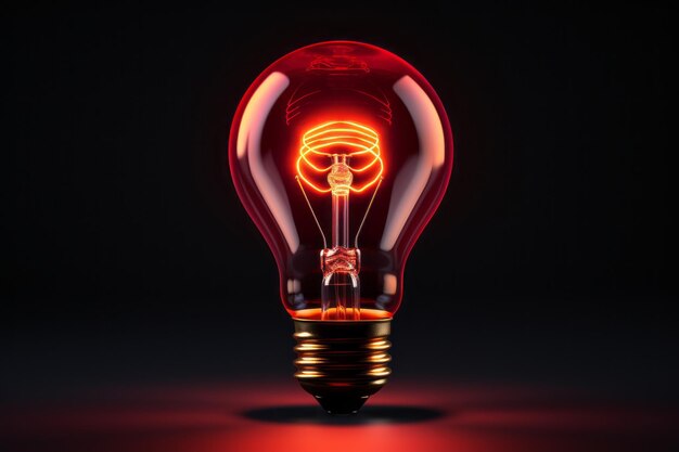 Premium Photo Glowing Edison Bulb On Black Background